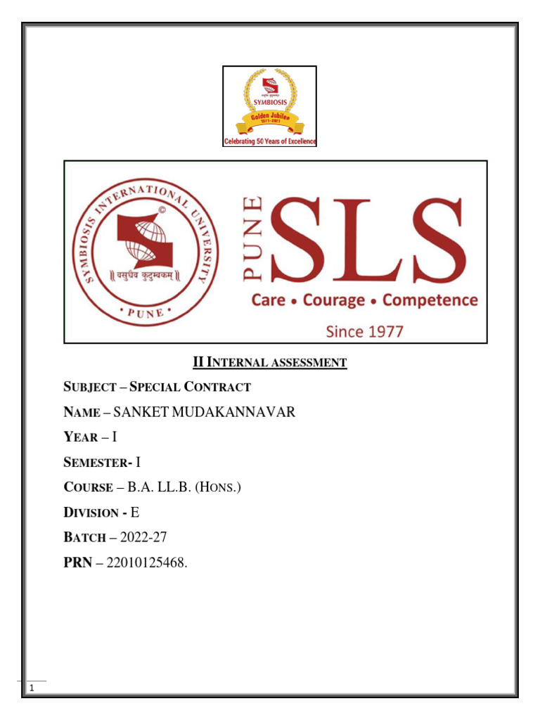 Assignment of Special Contract Second Internal | PDF | Guarantee | Surety