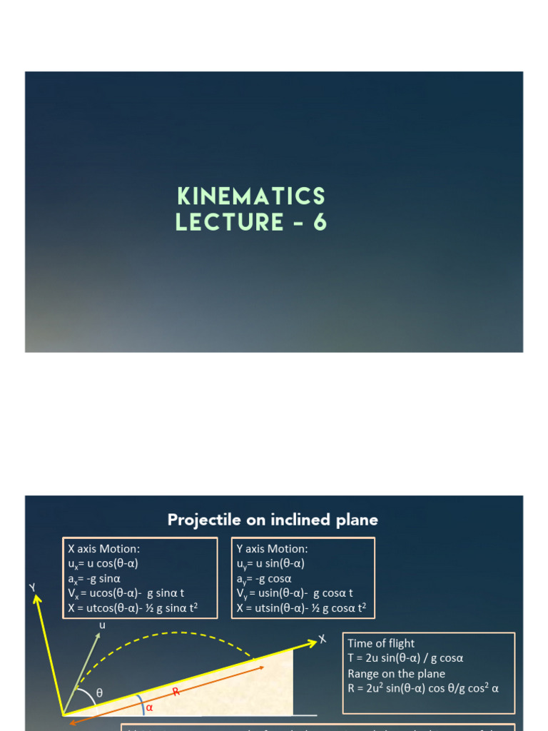 Kinematics L6 | PDF