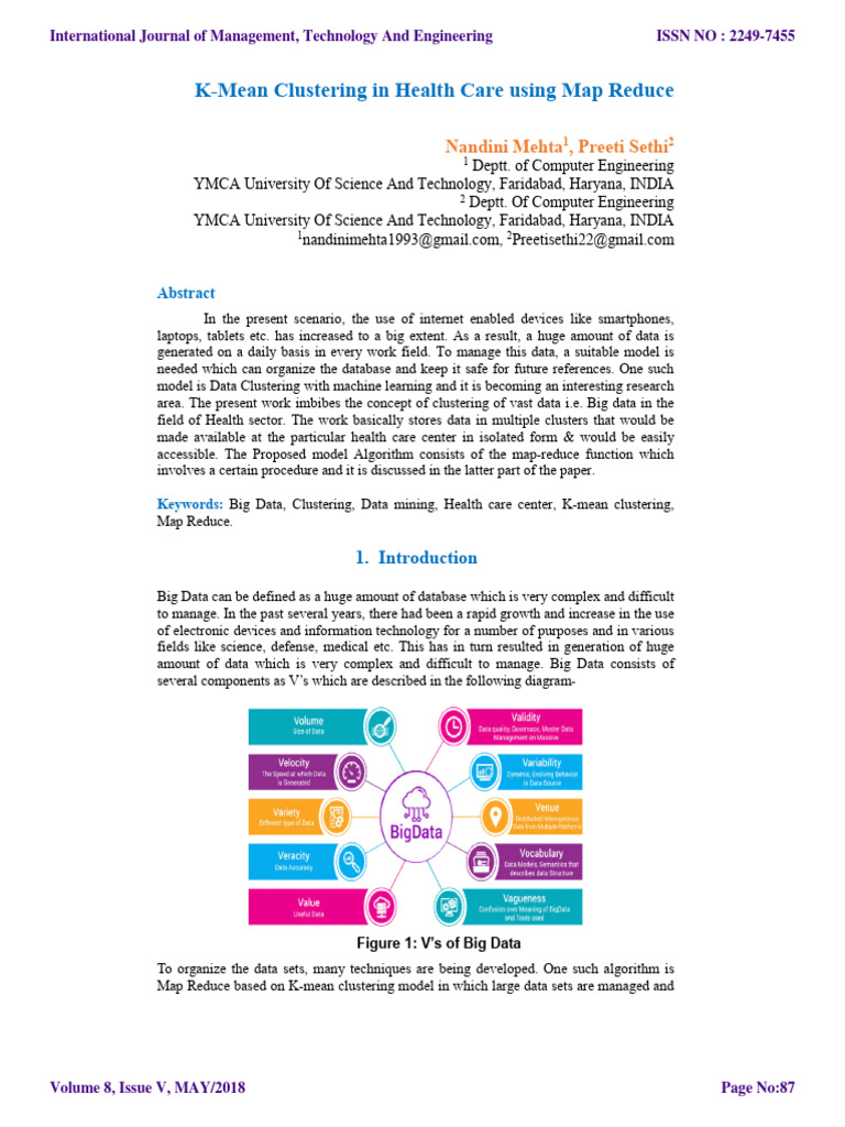 K Means And Map Reduce Algorithm Pdf Data Cluster Analysis