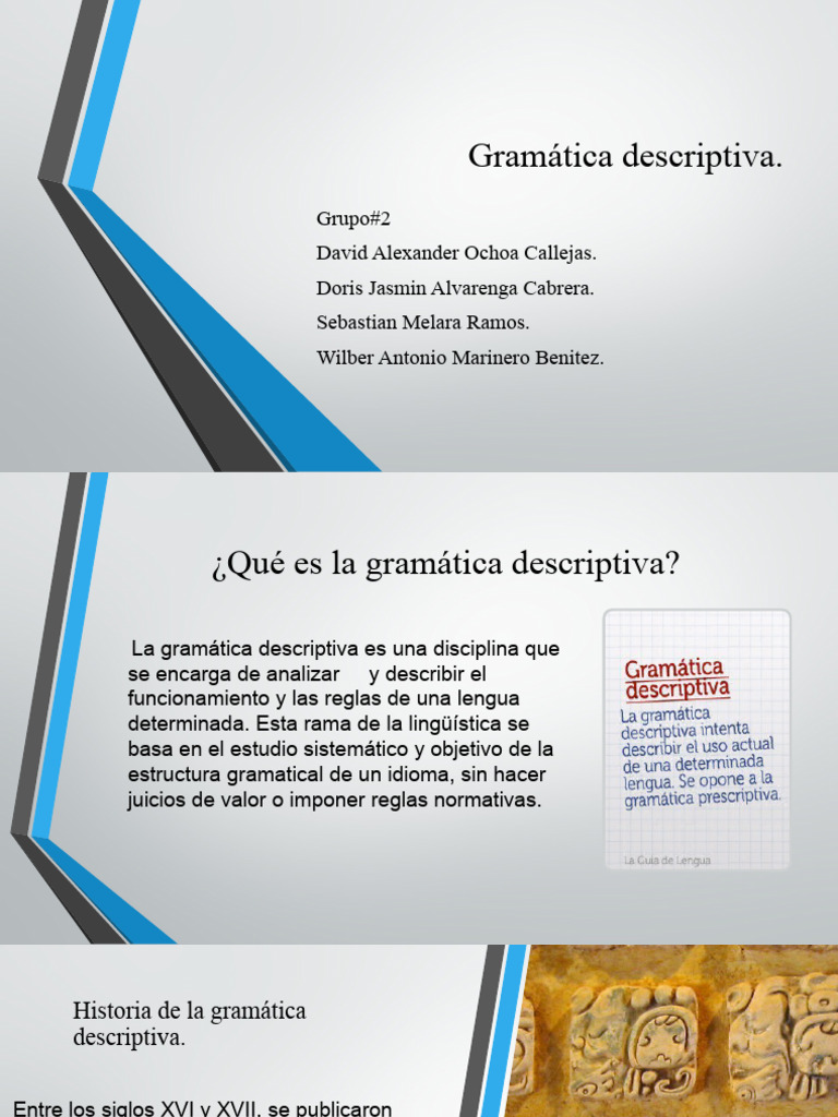 Gramatica Descriptiva | PDF