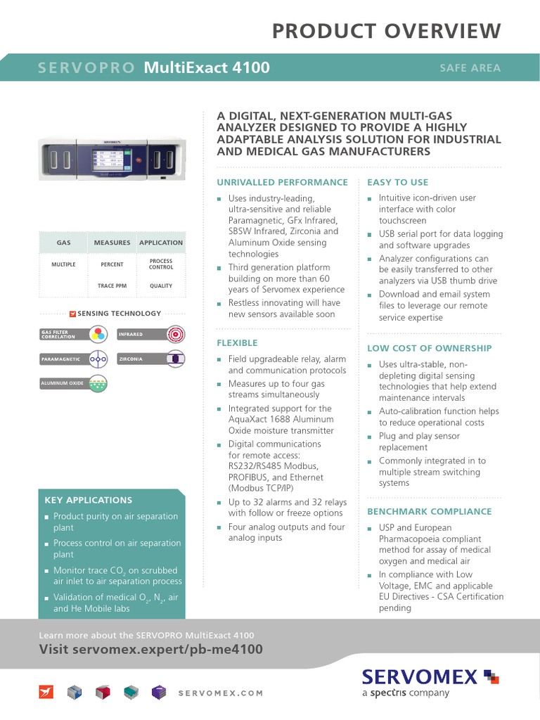 SERVOPRO MultiExact 4100 1 | PDF | Touchscreen | Sensor