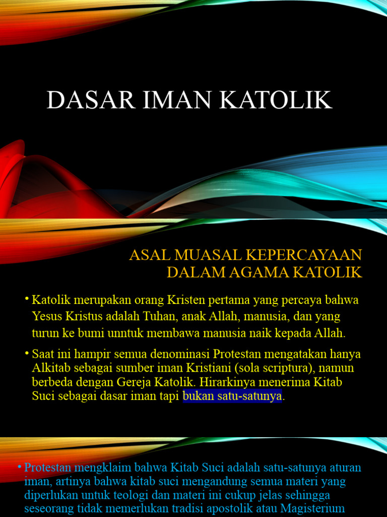 Dasar-Dasar Iman dalam Agama Katolik | PDF | Agama & Spiritualitas