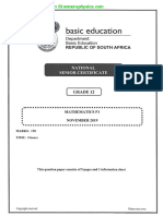 NSC Maths Grade 12 November 2023 P1 Only | PDF
