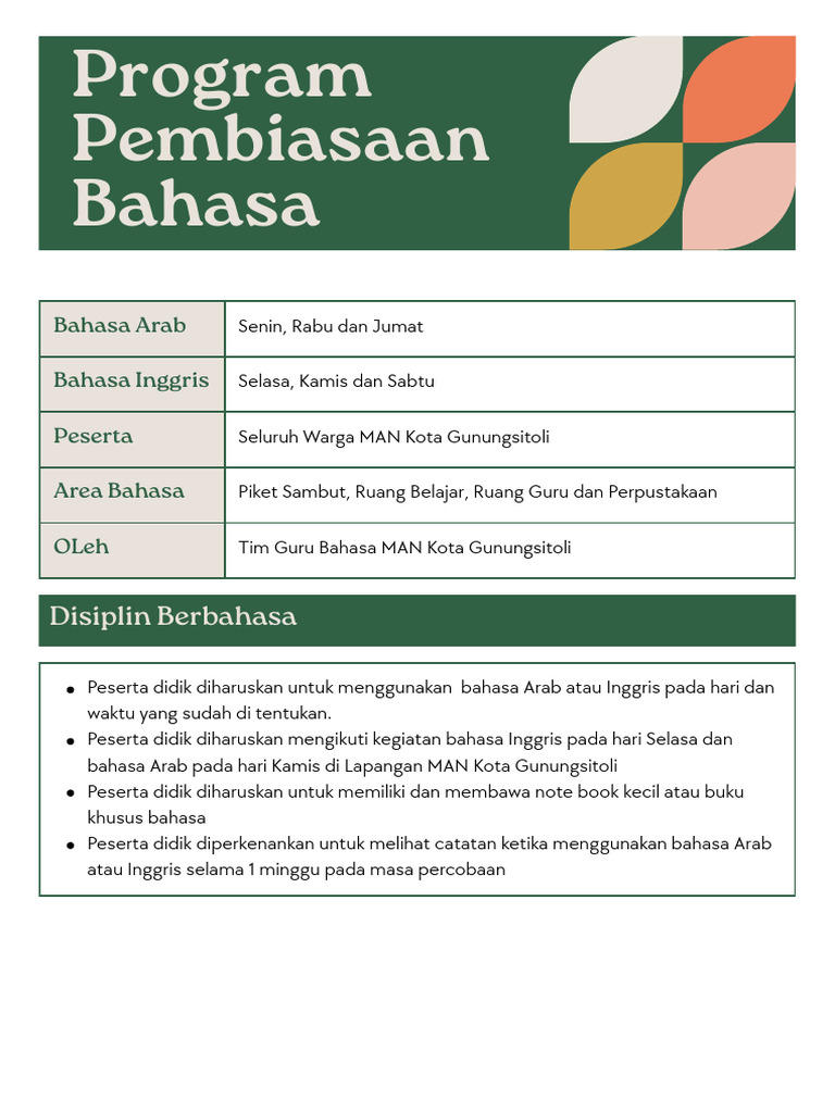 Program Bahasa Arab | PDF