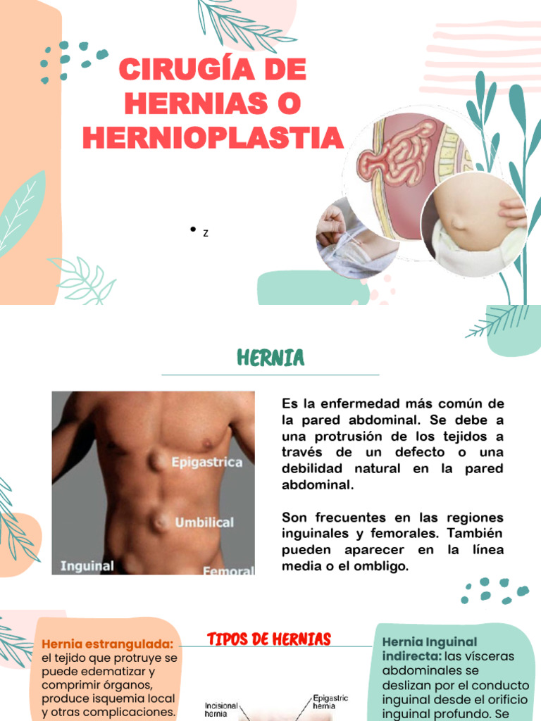 Cirugía de Hernias o Hernioplastia | PDF | Especialidades Medicas ...