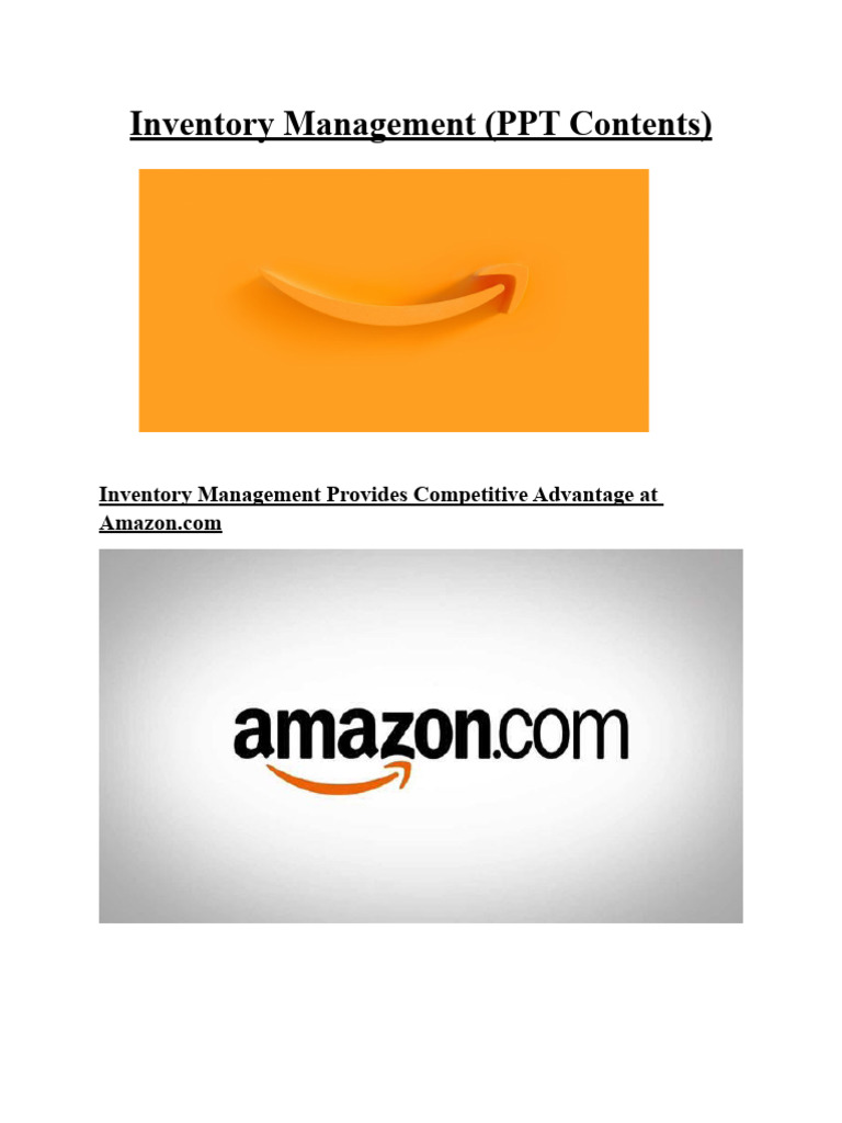 Amazon Inventory Management Overview | PDF | Inventory | Demand