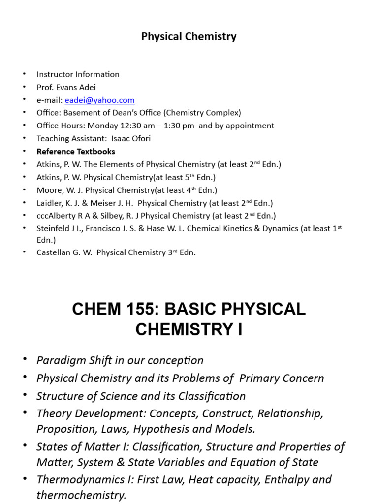 CHEM 155 Introduction FEB 2022 | PDF | Tacit Knowledge | Theory