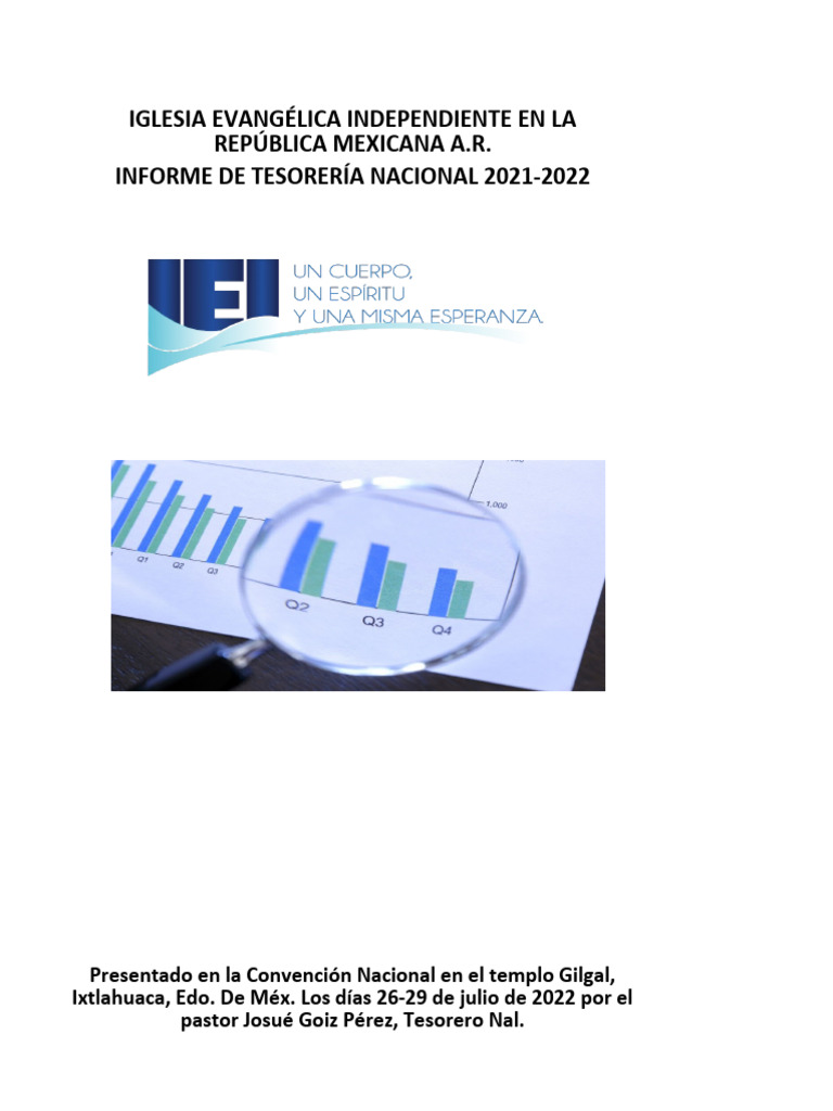 Informe Tesorería Nal 2021-2022 | PDF