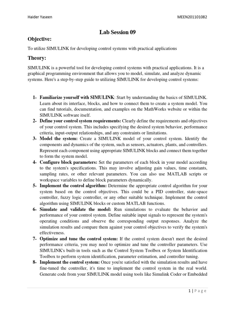 Lab 09 MATLAB MEEN201101082 | PDF | Computers