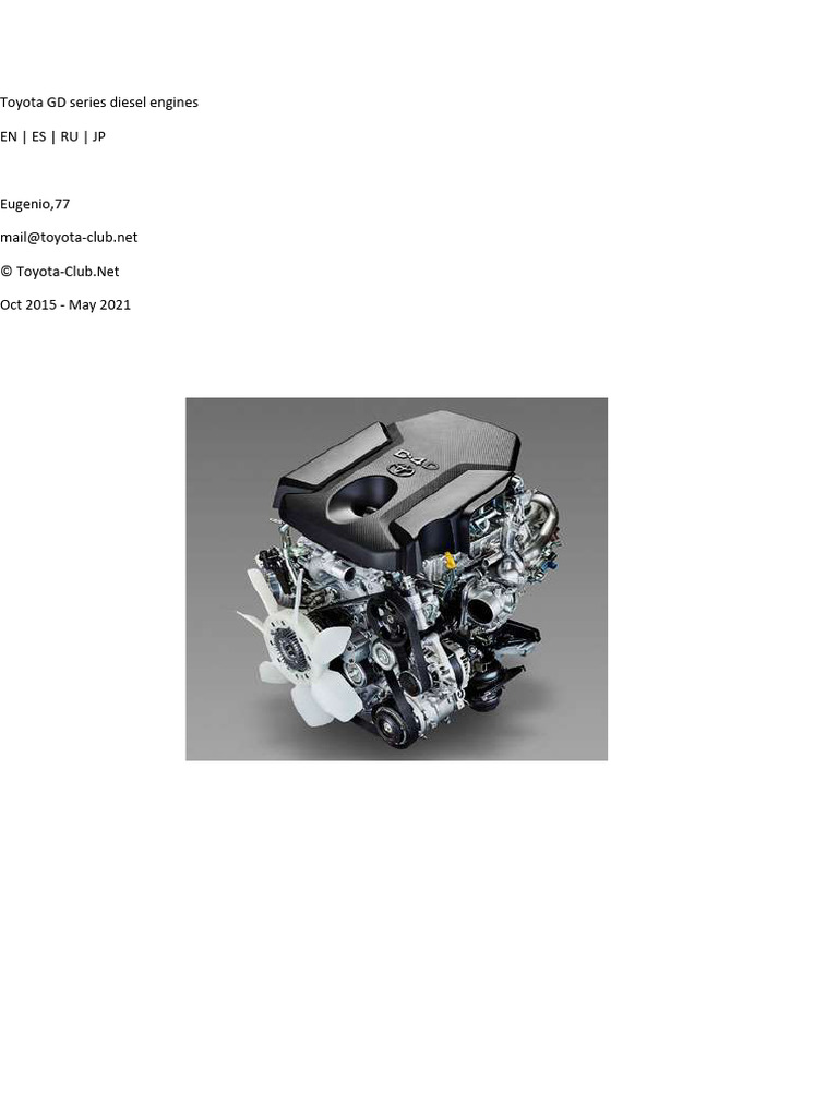 Documentation Sur Le Moteur 2GD-FTV | PDF | Throttle | Turbocharger