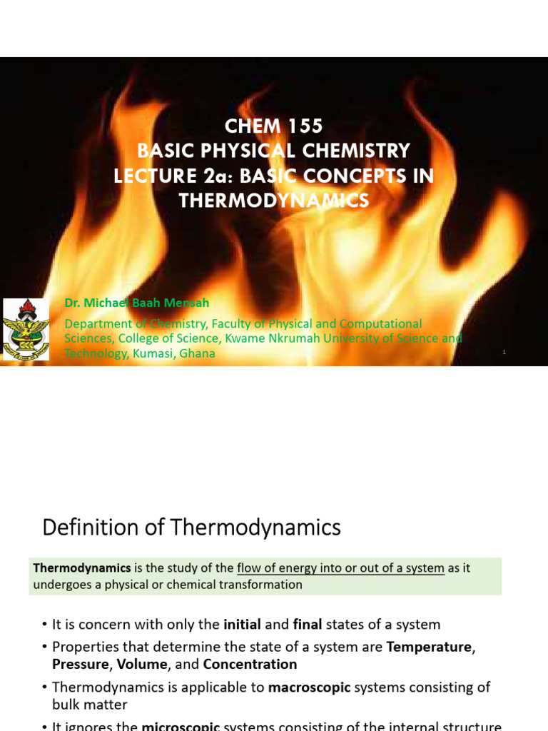 CHEM 155 (3) - Thermodynamics | PDF | Heat | Calorie