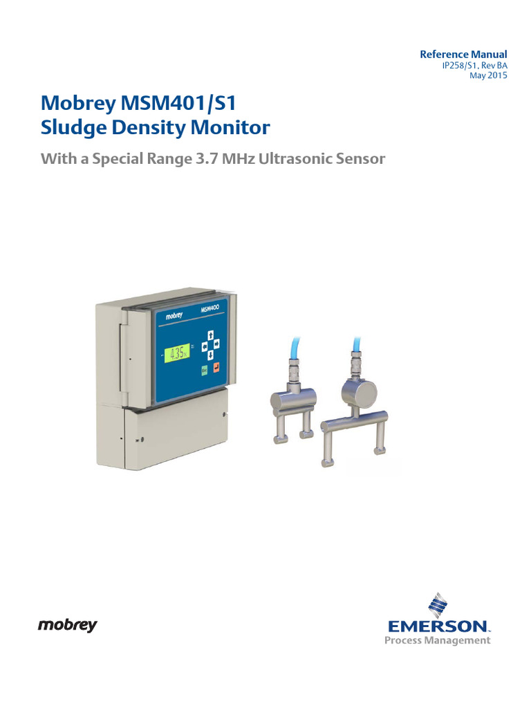 Manual Mobrey msm401 s1 Sludge Density Monitor 3 7 MHZ Sensor en 67262 ...