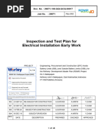 ITP For Electrical Works | PDF | Electrical Wiring | Specification ...