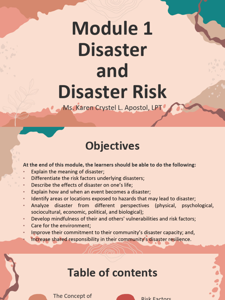 Module-1-Disaster-and-Disaster-Risk | PDF | Natural Disasters | Hazards