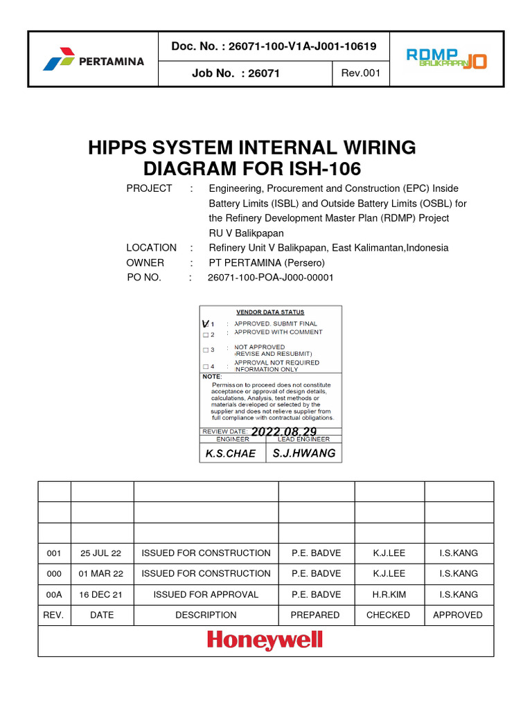 26071-100-V1A-J001-10619_001 HIPPS SYSTEM INTERNAL WIRING DIAGRAM FOR ...