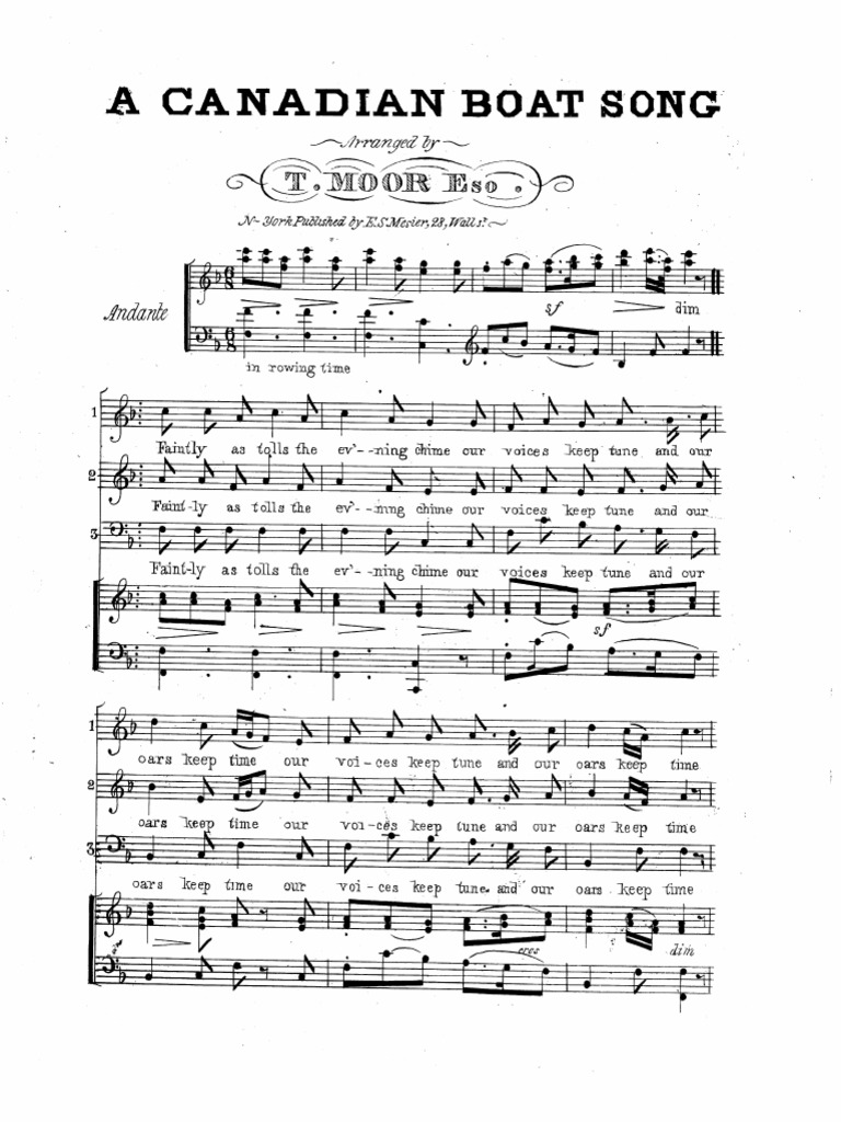 A Canadian Boat Song | PDF