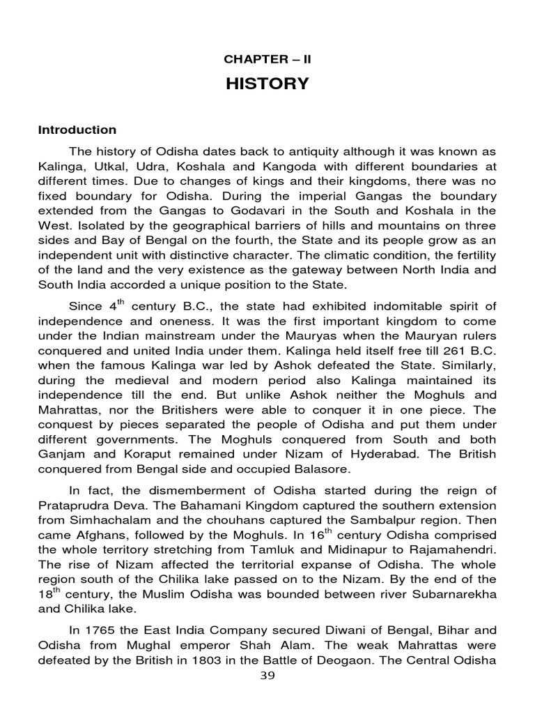 History of Odisha: From Kalinga to Nayagarh | PDF | British Raj | Bengal