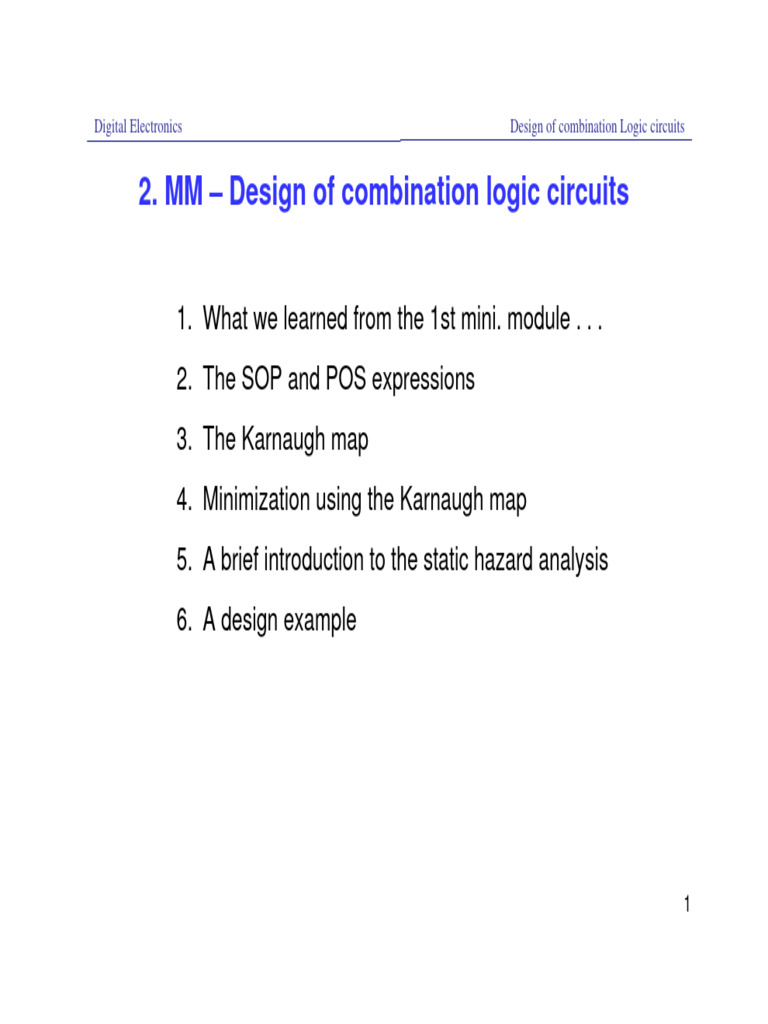 DigitalElectronics EMSD Lecture2 | PDF