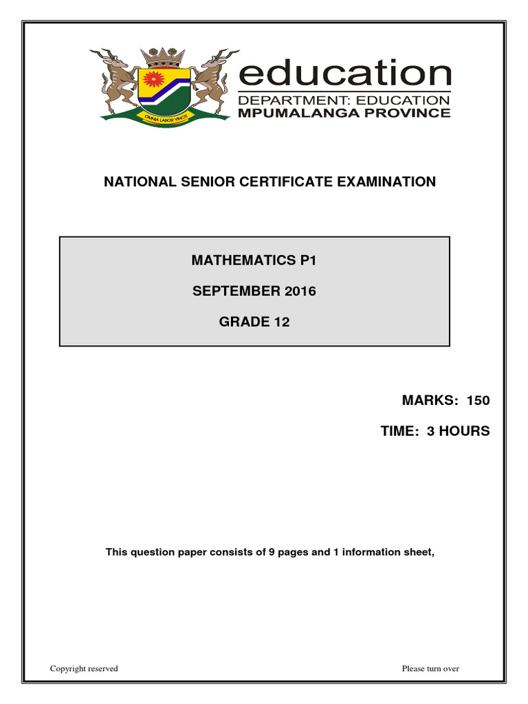 MATHS-P1-QP | PDF | Sequence | Interest