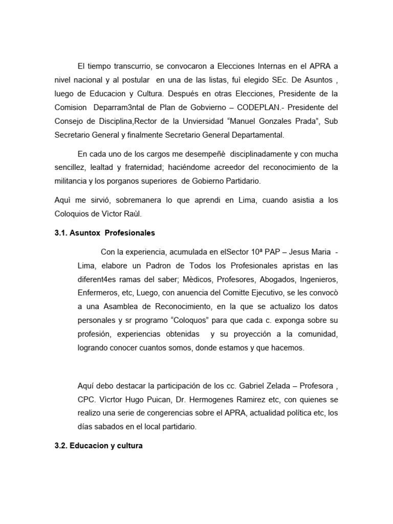 Testimonio II | PDF | Perú