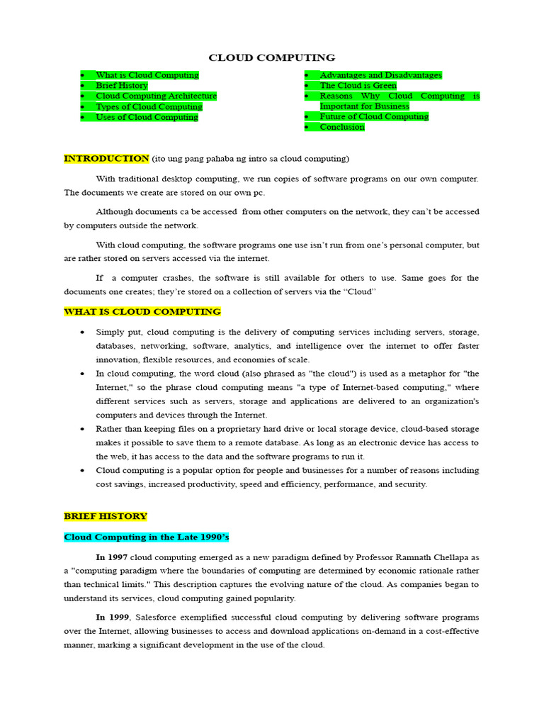 Cloud Computing Seminar | PDF | Cloud Computing | Software As A Service