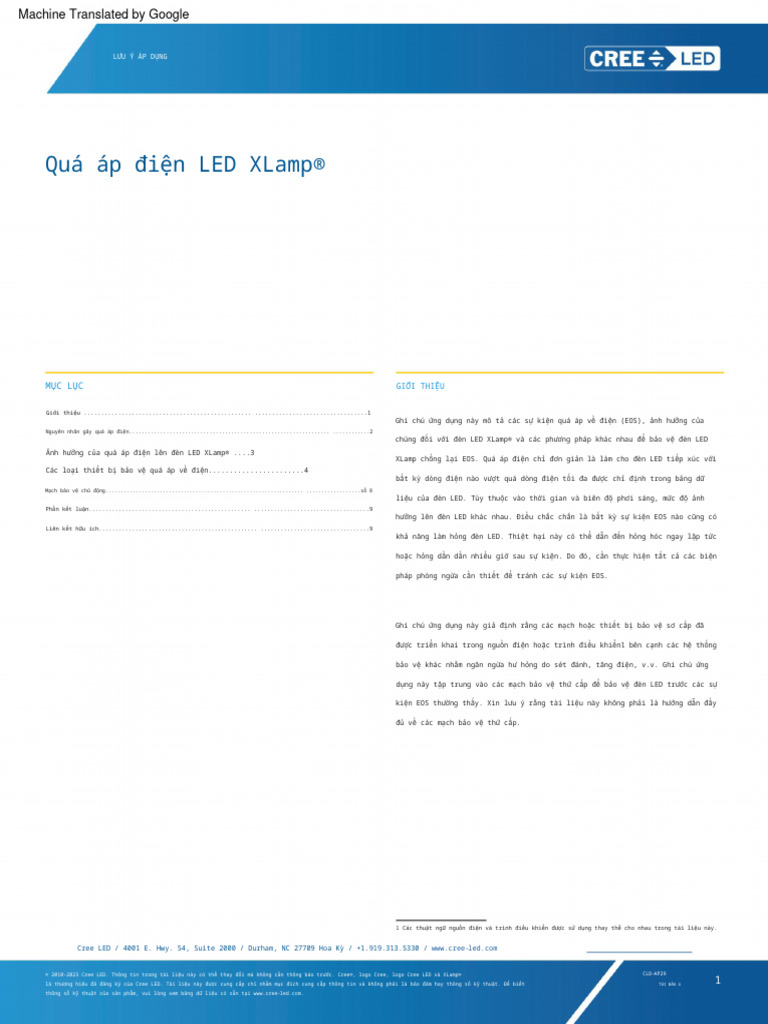 XLamp Electrical Overstress | PDF