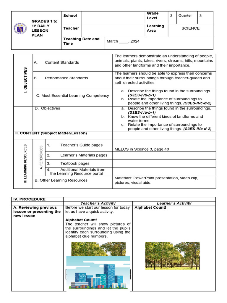 DLP SCIENCE 3 THE EARTH | PDF