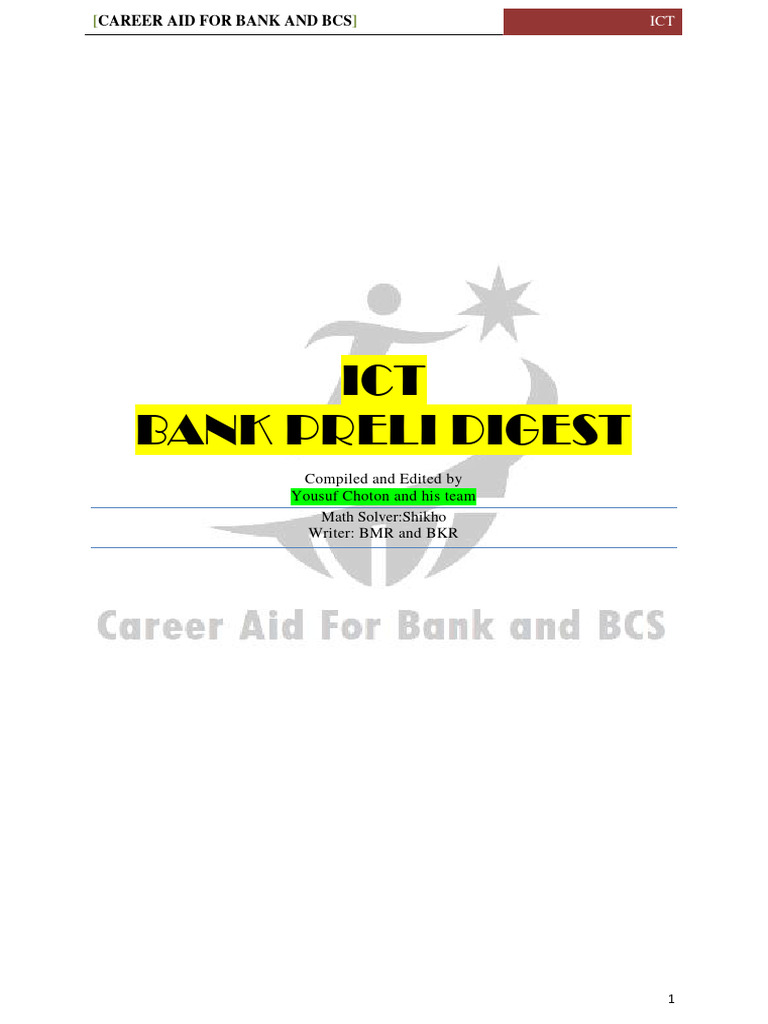 ICT Suggestion For BB Cash Preli | PDF | Computer Data Storage | Random ...