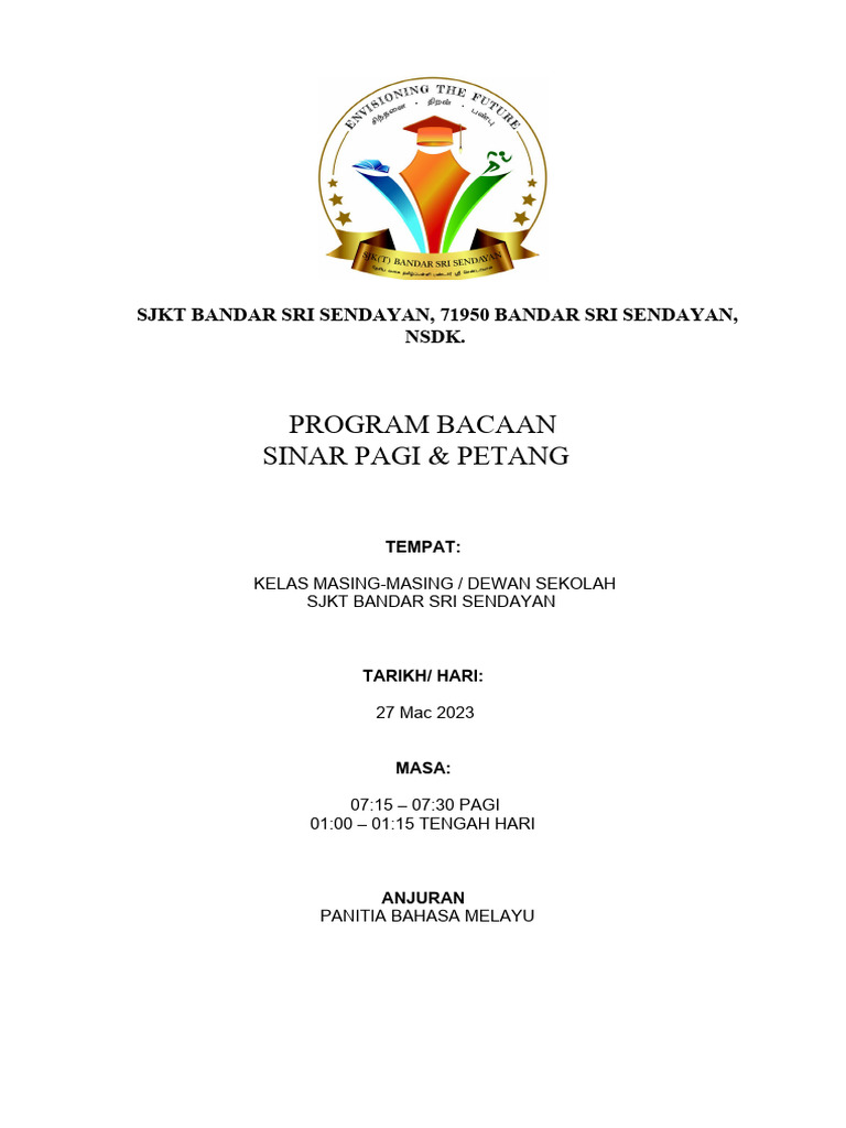 Program Bacaan Sinar Pagi | PDF