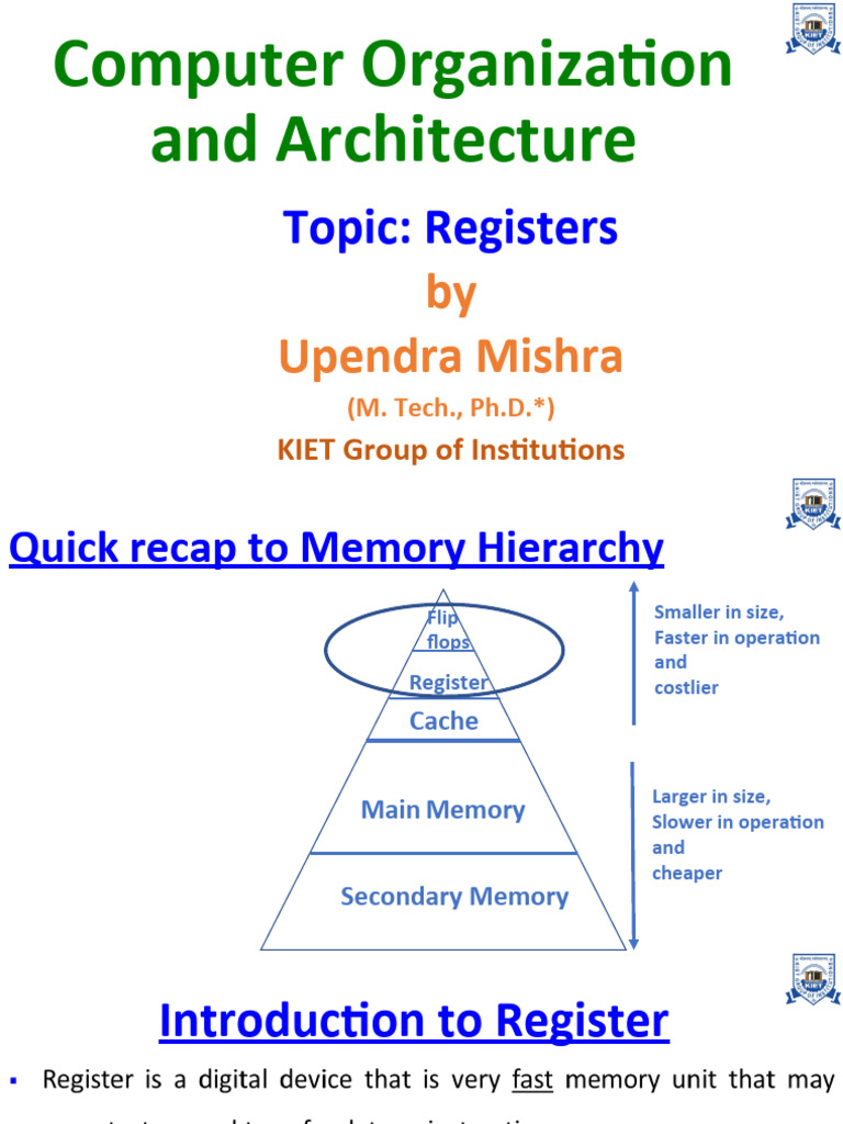 Register in COA | PDF | Computer Data Storage | Bit