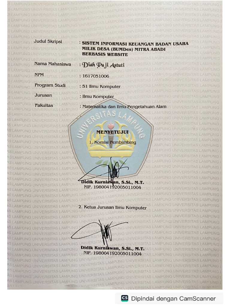 Hal Pengesahan | PDF