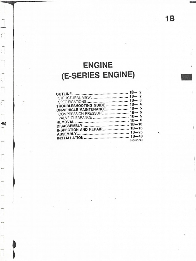 Mazda 323 Engine E3 E5 | PDF