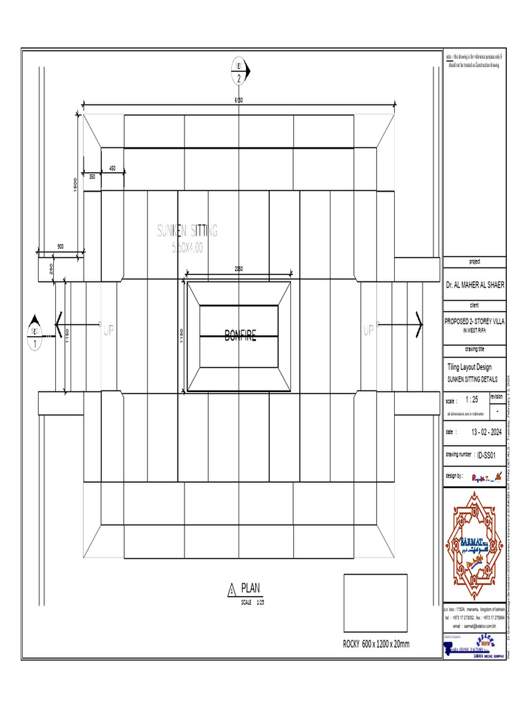 Sunken Sitting Details for Villa Design | PDF