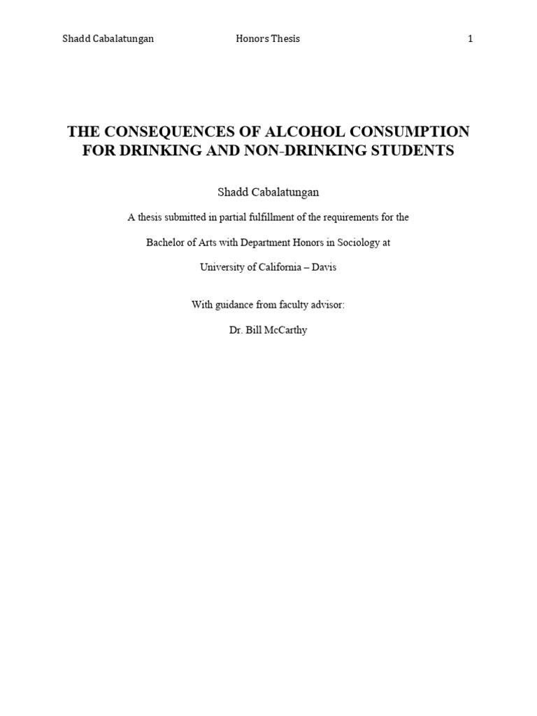 Shadd Cabalatungan-Consequences of Alcohol Consumption For Drinking and ...