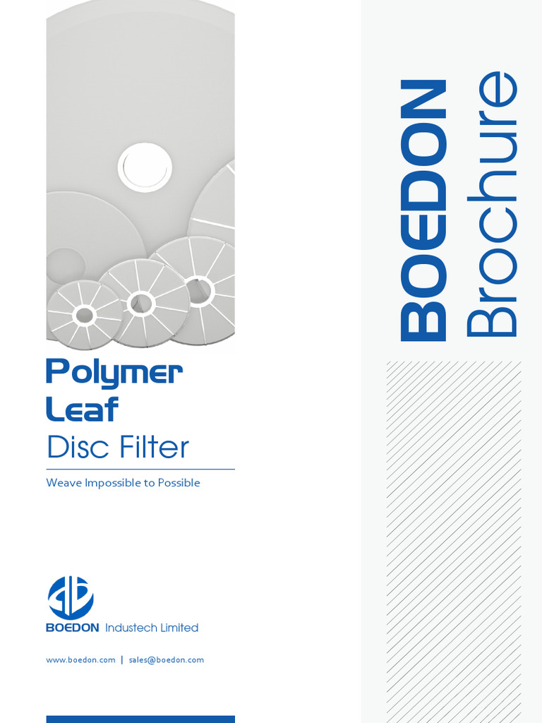 Polymer Leaf Disc Filter | PDF | Filtration | Plastic