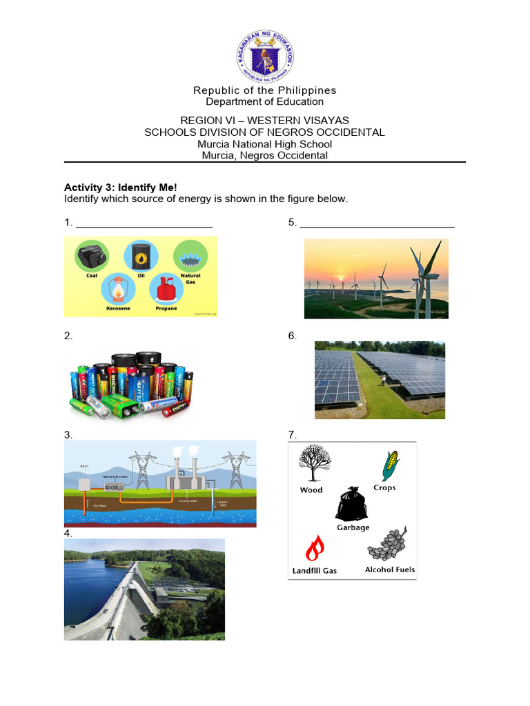 Energy Sources and Conservation Activities | PDF | Energy Conservation ...