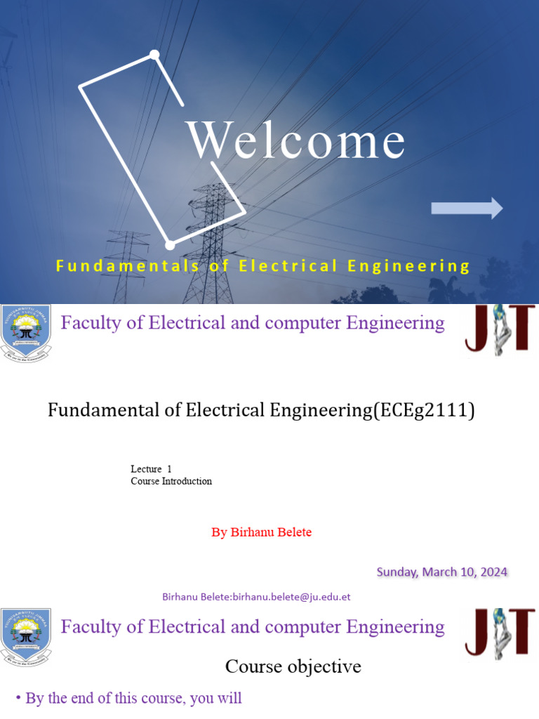 Fundamental of Electrical EngineeringECEg2111 Course Introduction | Download Free PDF ...