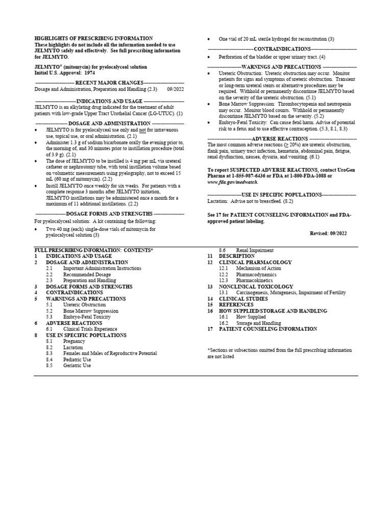 Jelmyto Prescribing Information | PDF