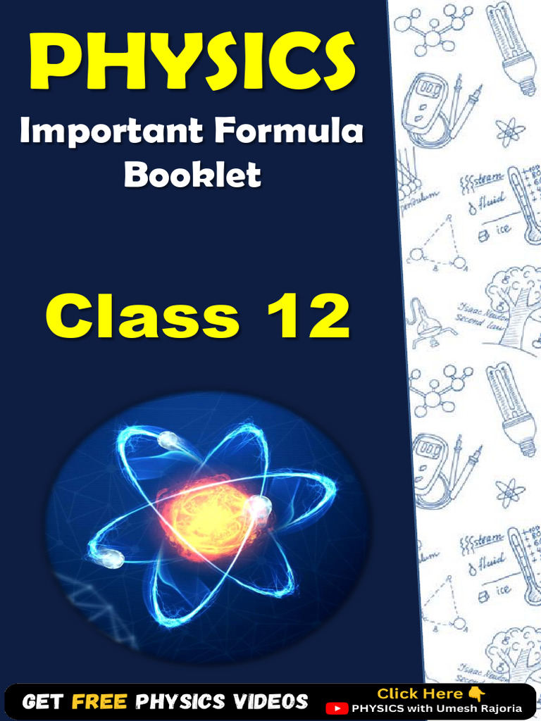 12th Physics Formula Booklet by Umesh Rajoria | PDF