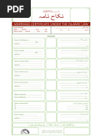 Nikah Certificate Template | PDF | Marriage | Marriage, Unions And ...