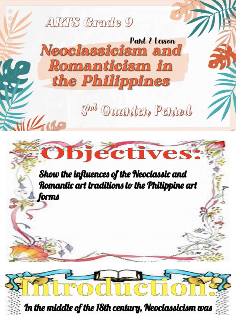 Q3 ARTS 9 NeoClassicism and Romantisism in The Philippines 2 | PDF