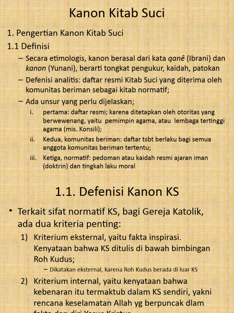 Pengertian dan Sejarah Kanon Kitab Suci | PDF | Agama & Spiritualitas