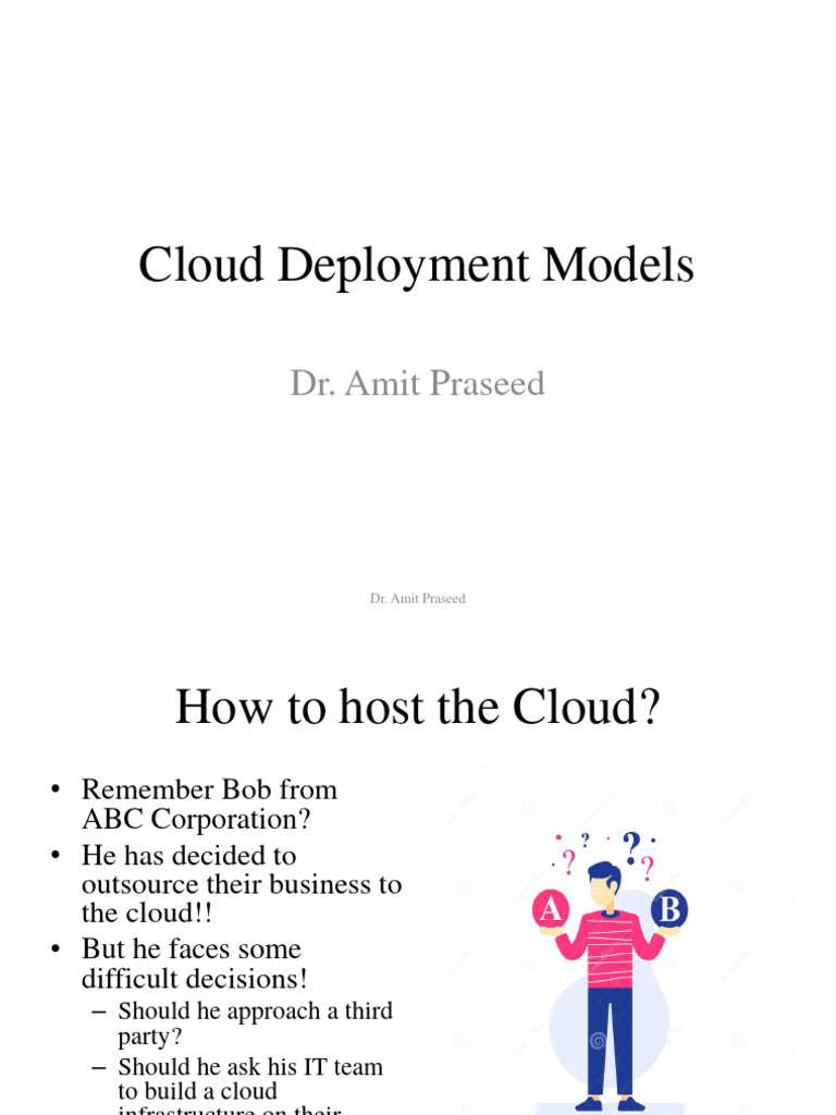 cloud deployment models | PDF | Cloud Computing | Distributed Computing Architecture
