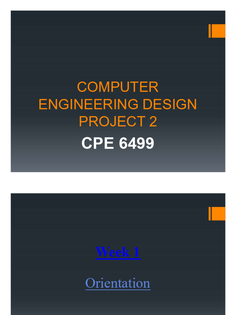 Computer Engineering Design Project Overview | PDF | Engineering ...