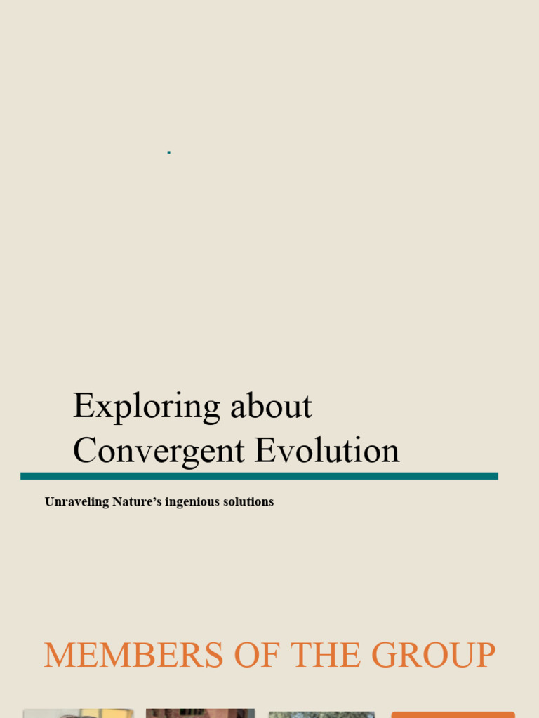 Convergent Evolution | PDF | Evolution | Species