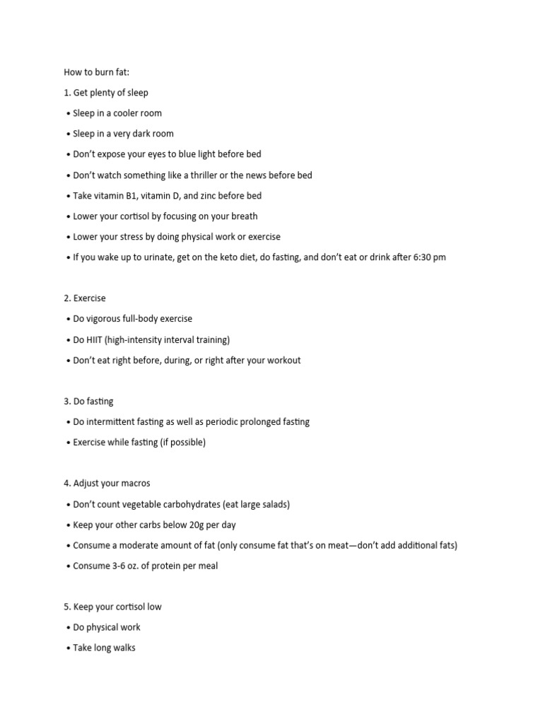 Effective Fat Burning Strategies Guide | PDF