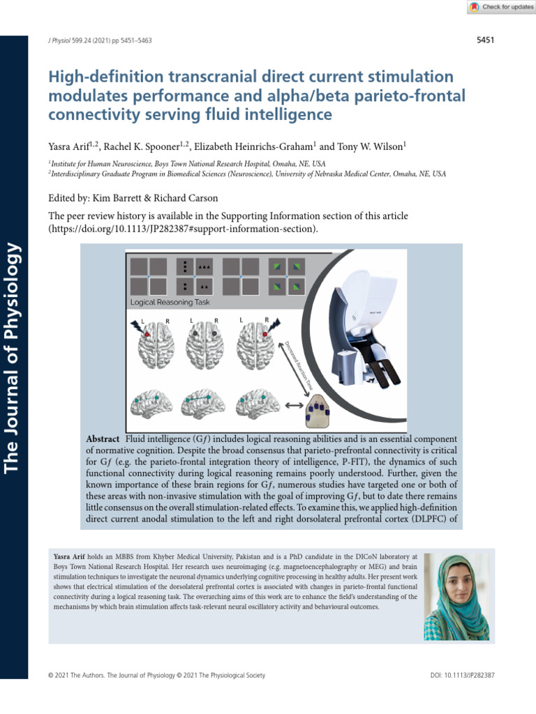 The Journal of Physiology - 2021 - Arif - High Definition Transcranial ...