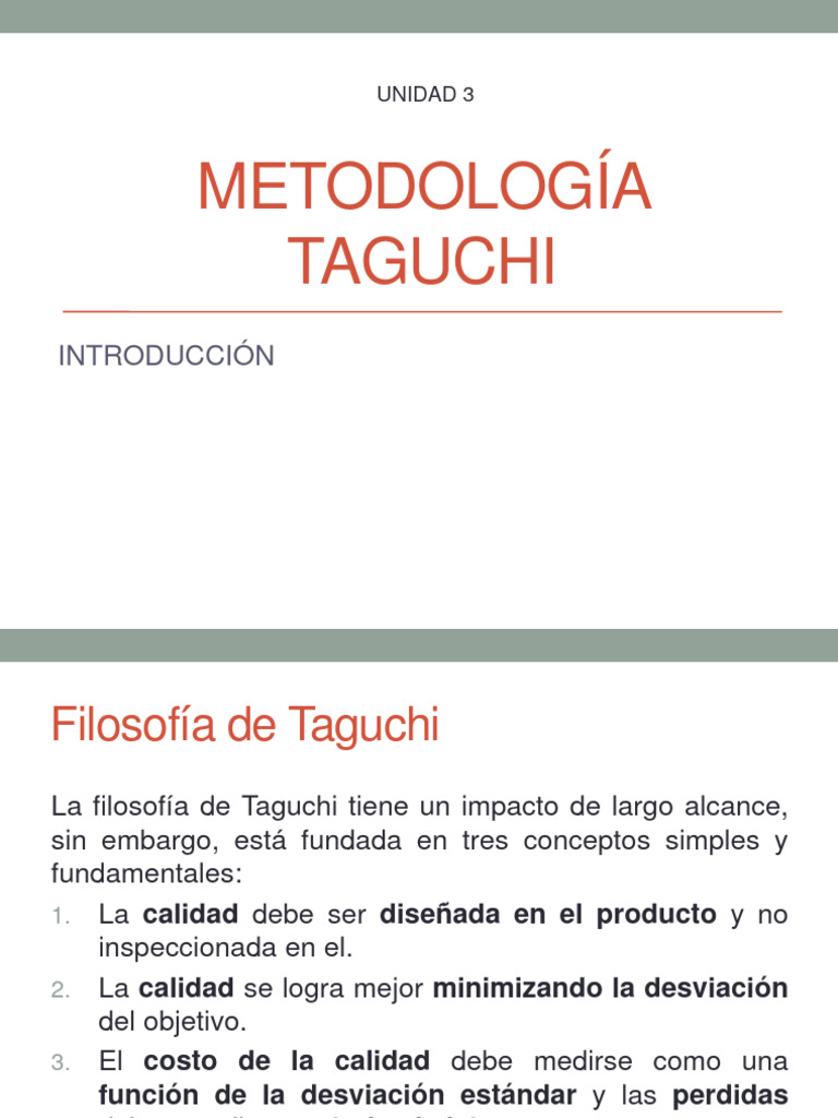 Taguchi | PDF