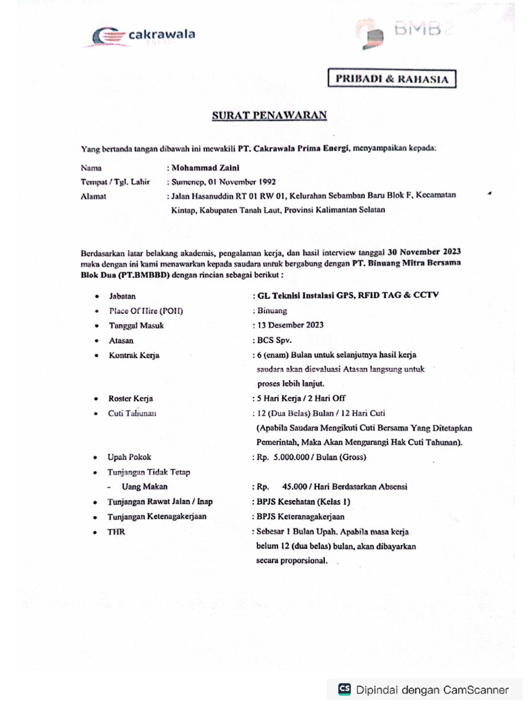 Offering Letter | PDF