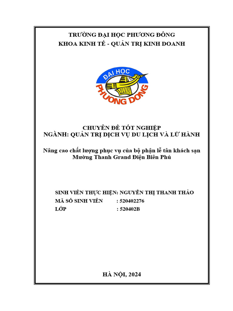 Chuyên Đề - Nguyễn Thị Thanh Thảo 520402276 DFDFDFD | PDF